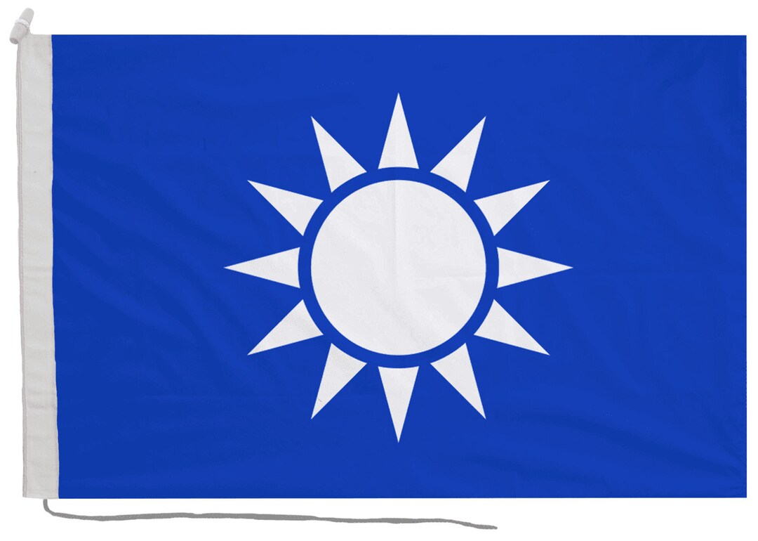 Taiwan Naval Jack Flag With Eyelets or Rope and Toggle - Hand Made in ...