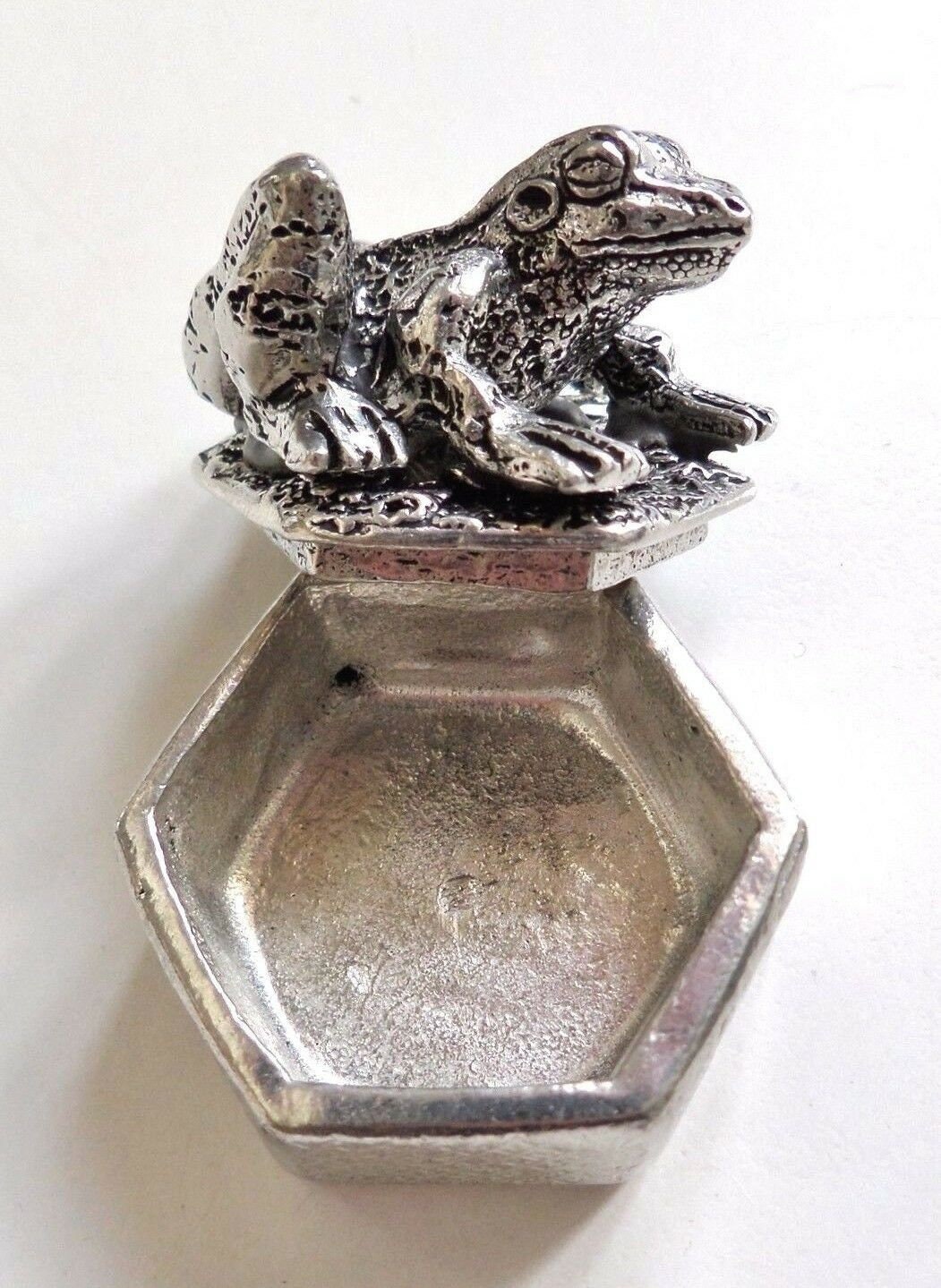 Frog Hexagonal Pewter Pill Small Trinket Box Solid Pewter - Etsy UK