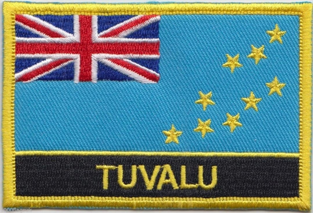 Tuvalu Flag Rectangular Embroidered Patch - Etsy