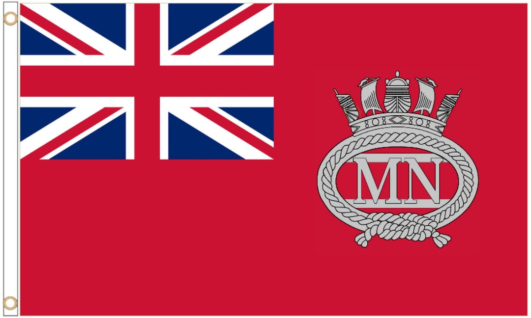 Merchant Navy Red Ensign With Badge 5'x3' Flag - Etsy UK
