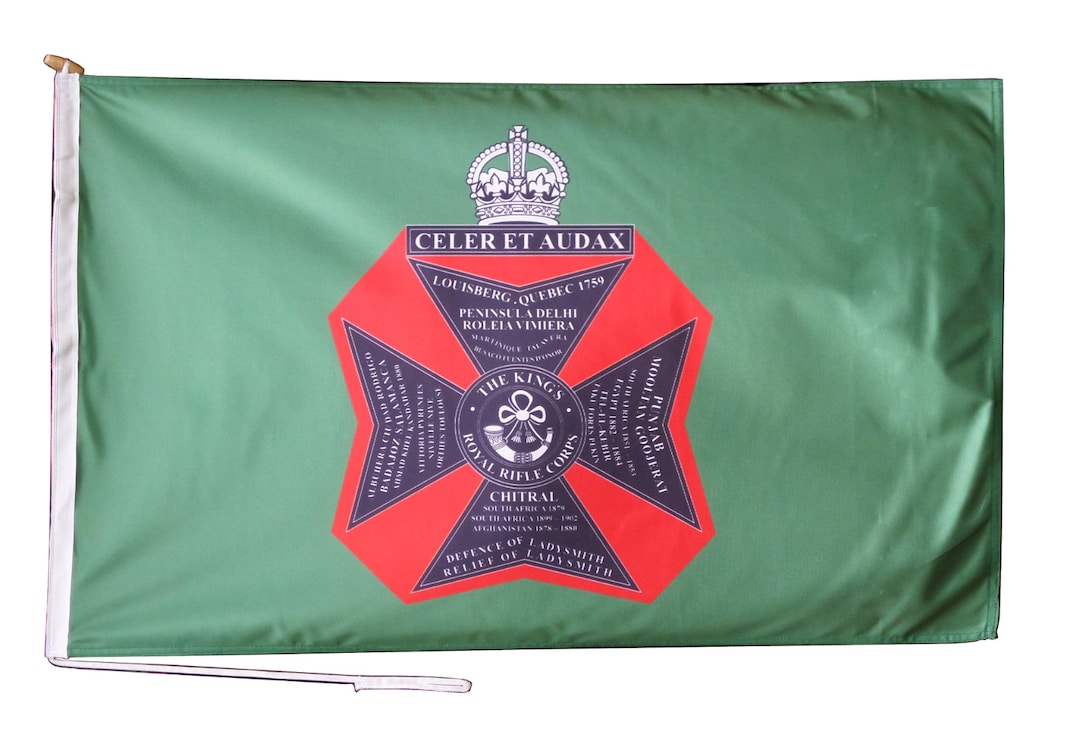 British Army Flag - King's Royal Rifle Corps - Hand Made in the UK ...