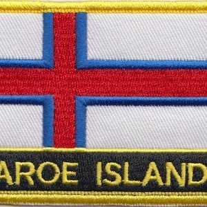 Faroe Islands Flag Rectangular Embroidered Patch - Etsy
