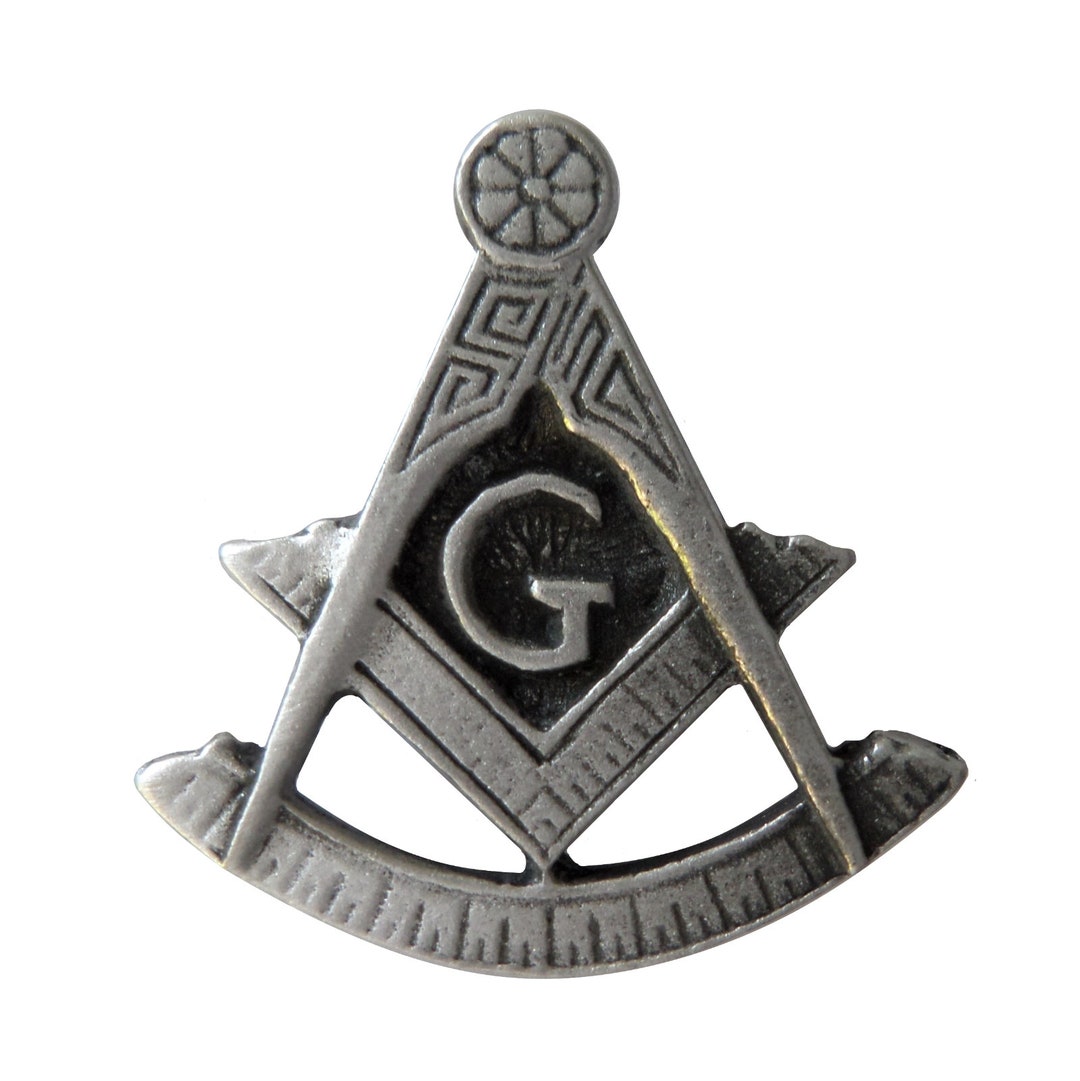 Past Master Square and Compasses With G Masonic Freemason Pewter Pin ...