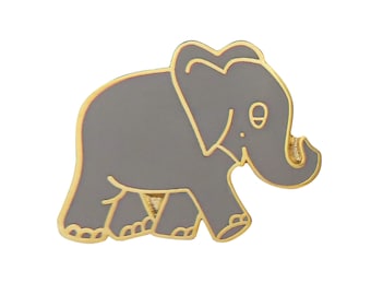 Elephant Pin Badge - Etsy