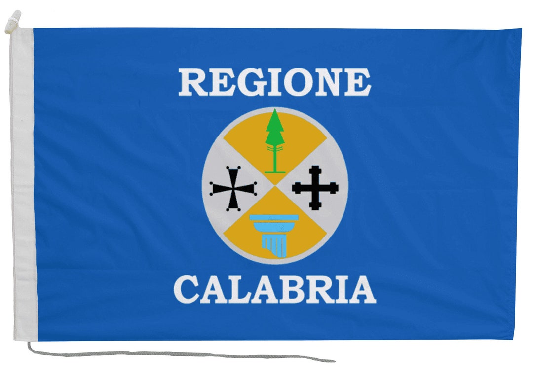 Calabria Flag With Eyelets or Rope and Toggle - Hand Made in the UK - Etsy