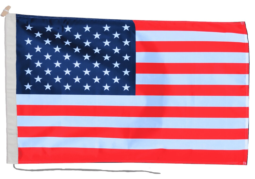 United States Flag With Eyelets or Rope and Toggle - Hand Made in the ...