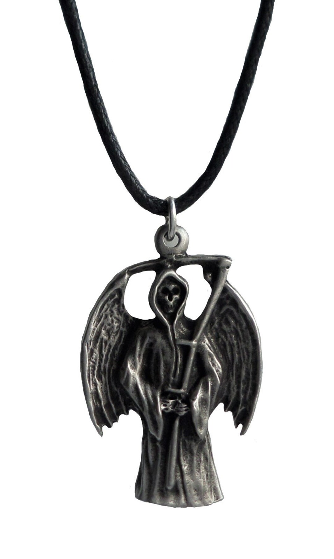 Grim Reaper Pewter Pendant Necklace - Hand Made in the United Kingdom ...
