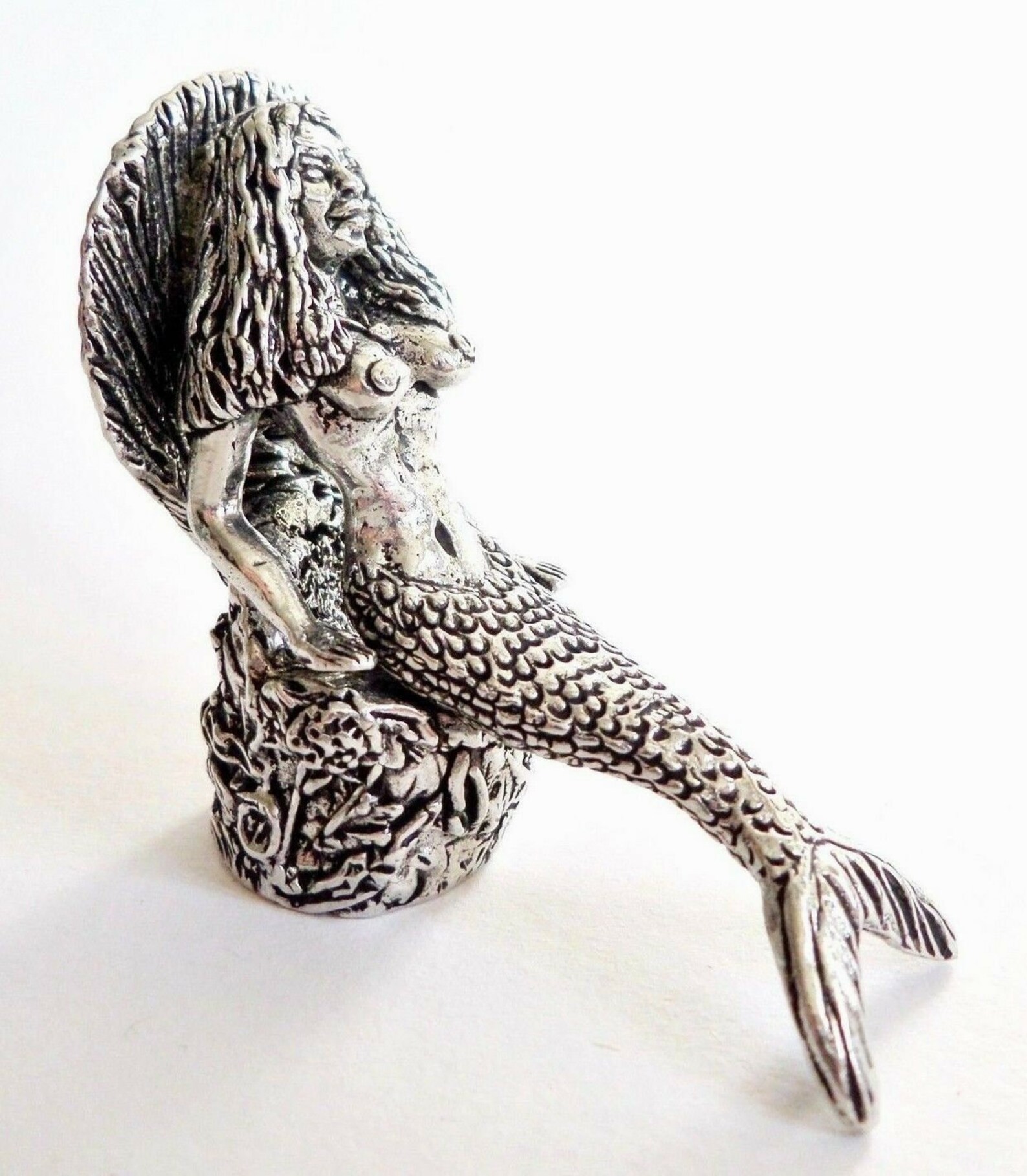 Mermaid Upon the Shell Throne Solid Pewter Ornament Hand - Etsy UK