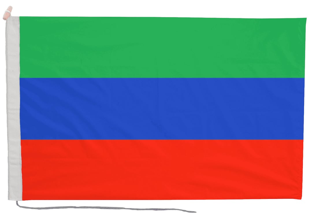 Dagestan Flag With Eyelets or Rope and Toggle - Hand Made in the UK - Etsy