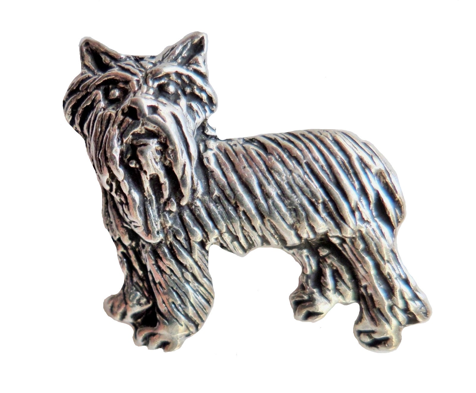 Yorkshire Terrier Yorkie Dog Small Pewter Pin Badge Hand - Etsy Australia