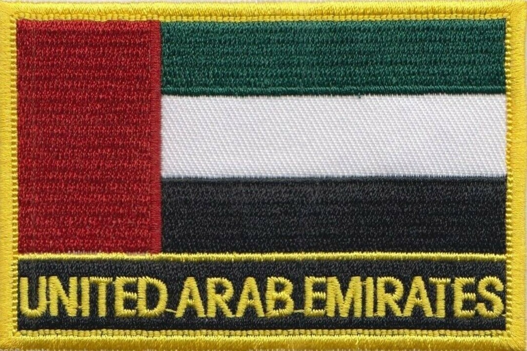 United Arab Emirates UAE Flag Rectangular Embroidered Patch - Etsy