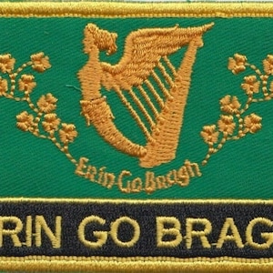 ERIN Go Bragh Flag Rectangular Embroidered Patch - Etsy