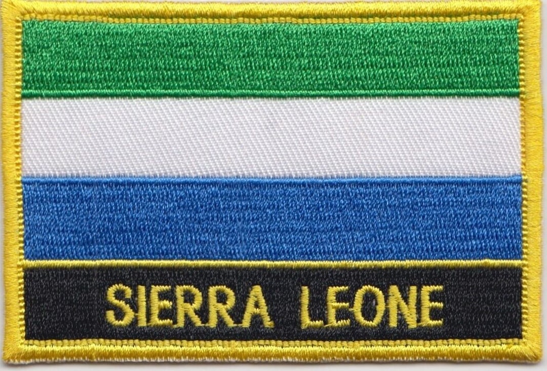 Sierra Leone Flag Rectangular Embroidered Patch - Etsy