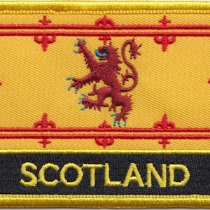 Scotland Lion Rampant Flag Rectangular Embroidered Patch - Etsy