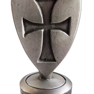 Knights Templar Cross Pattée Shield Pewter and Cork Wine Bottle Stopper ...