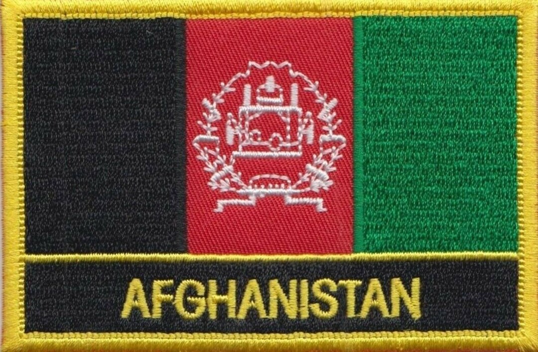 Afghanistan Flag Rectangular Embroidered Patch - Etsy