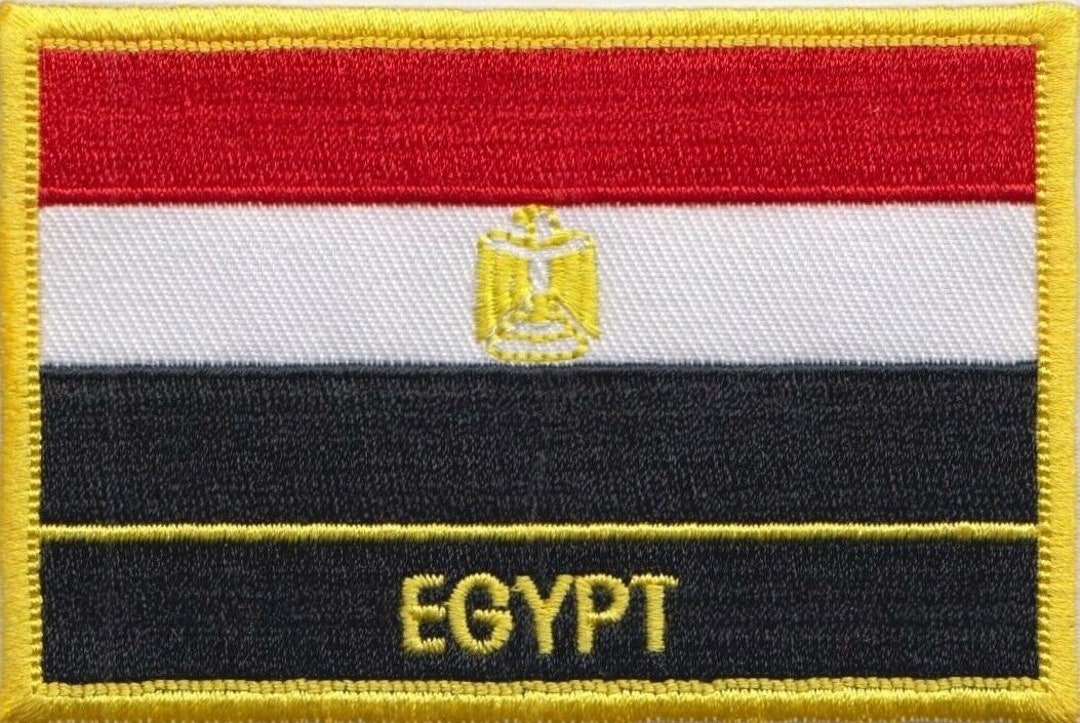 Egypt Flag Rectangular Embroidered Patch - Etsy