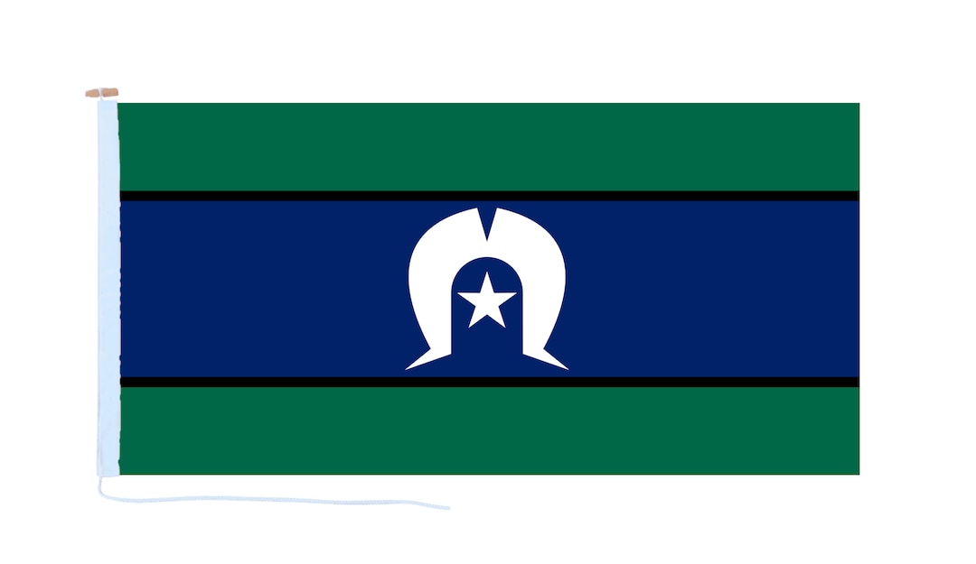Torres Strait Islands Flag With Eyelets or Rope and Toggle - Etsy