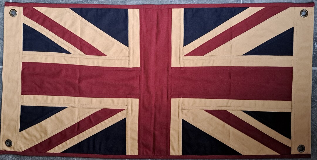 United Kingdom UK Union Jack Fully Sewn Aged & Vintage-look Flag 76cm X ...