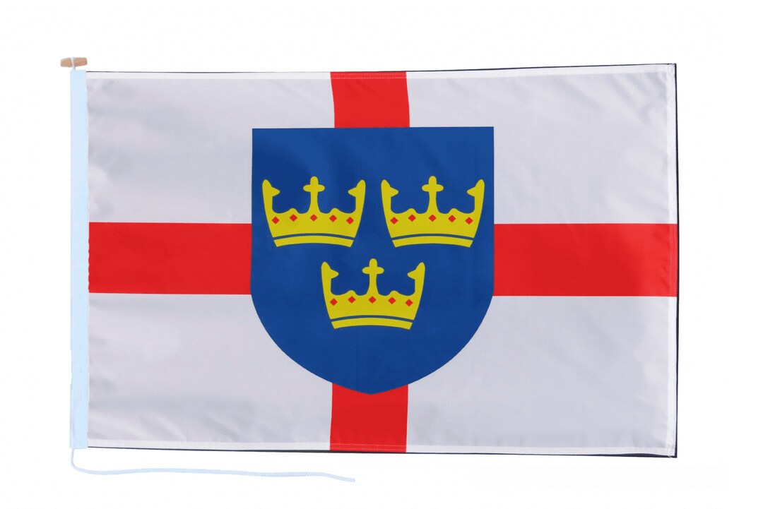 East Anglia Flag With Eyelets or Rope and Toggle - Hand Made in the UK ...