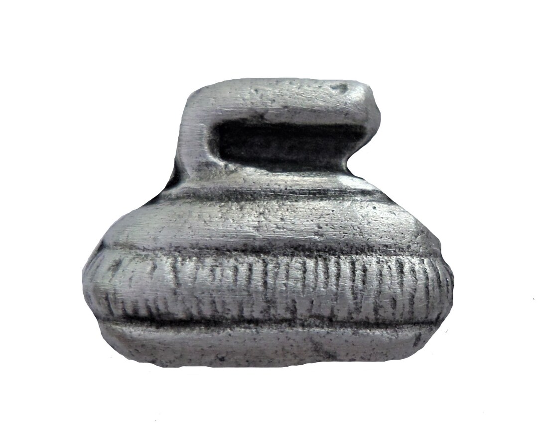Curling Stone Pewter Pin Badge - Hand Made in the United Kingdom - Etsy