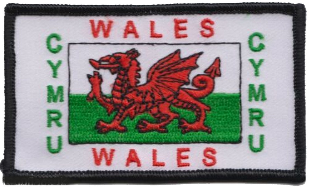 Wales Cymru Dragon Large Rectangular Embroidered Patch - Etsy