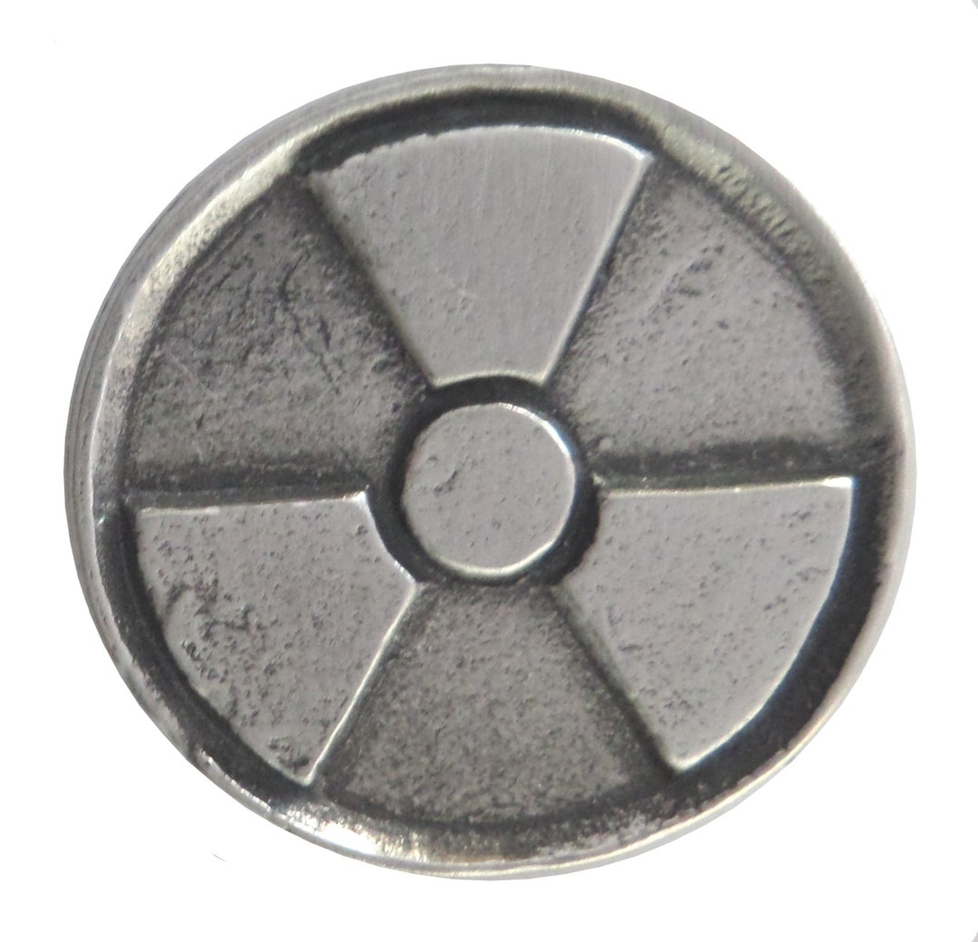 Radioactive Warning Symbol Pewter Pin Badge - Hand Made in the United ...