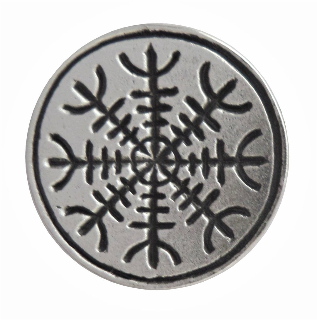 Vegvisir Viking Rune Pewter Pin Badge - Hand Made in the United Kingdom ...