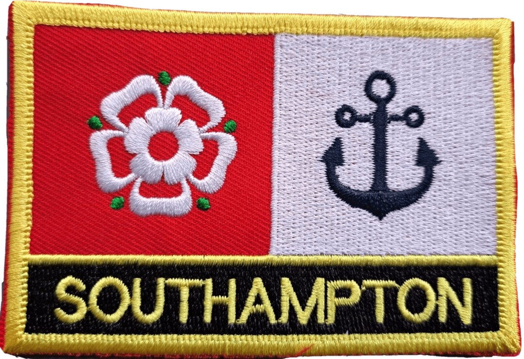 Southampton Flag Rectangular Embroidered Patch - Etsy UK