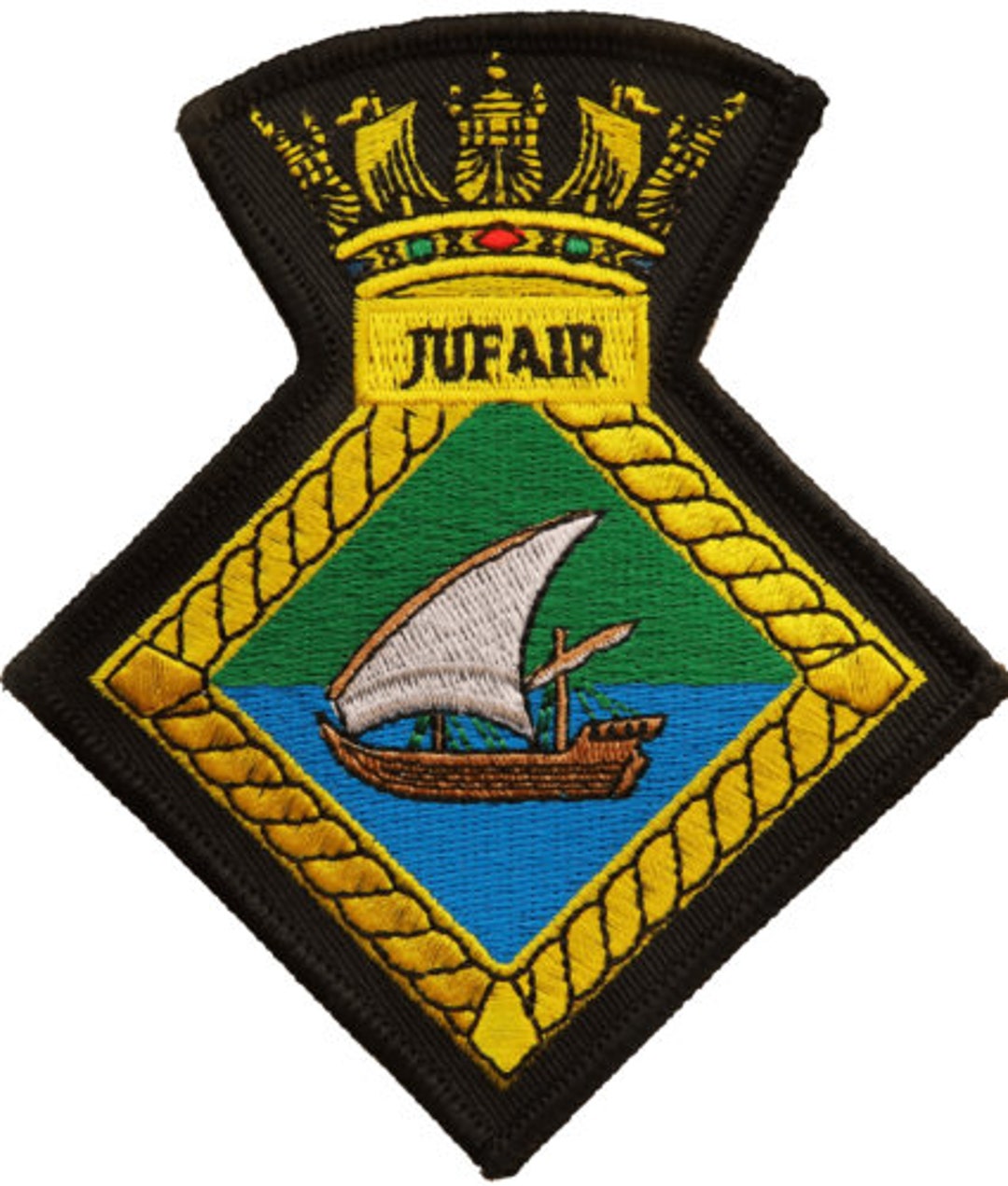 HMS Jufair Royal Navy Support Facility Crest Embroidered Patch - Etsy