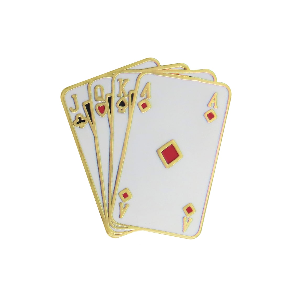 Playing Cards Pin Badge - Etsy