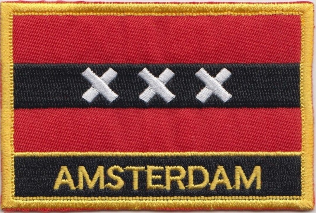 Amsterdam Flag Rectangular Embroidered Patch - Etsy