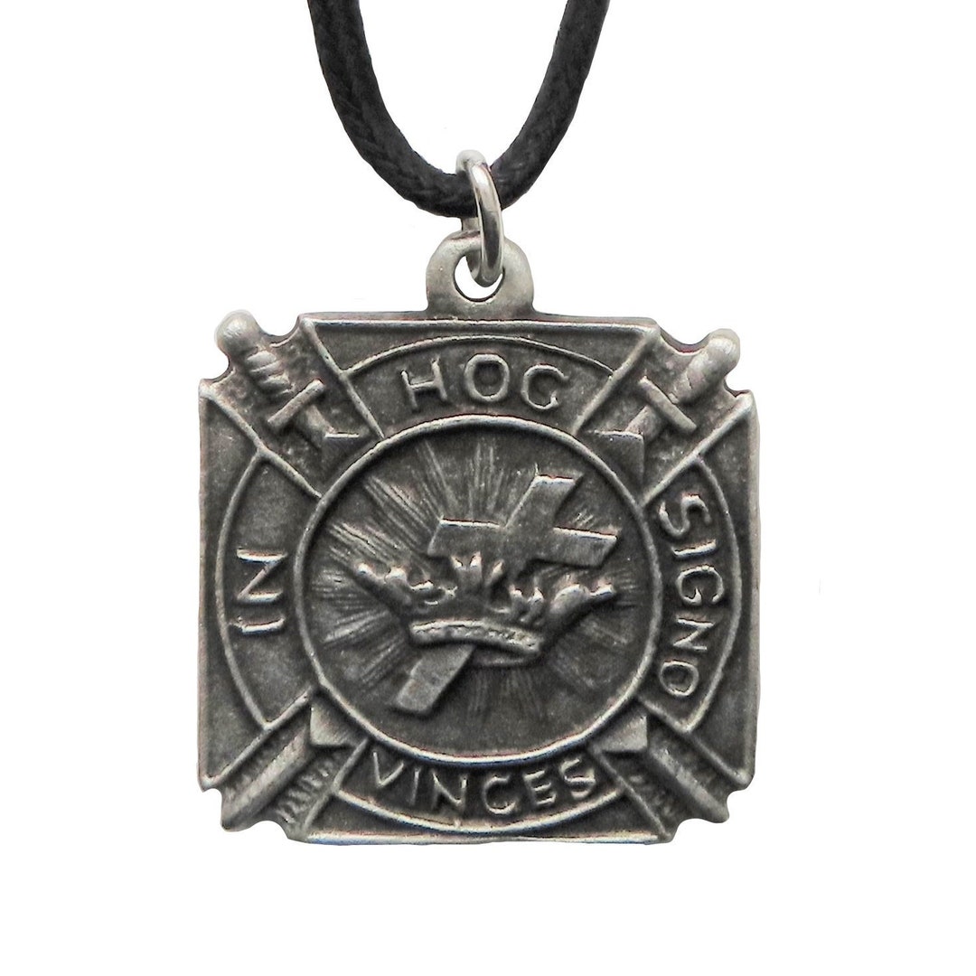 Cross & Crown Masonic York Rite Emblem Pewter Pendant - Hand Made in ...
