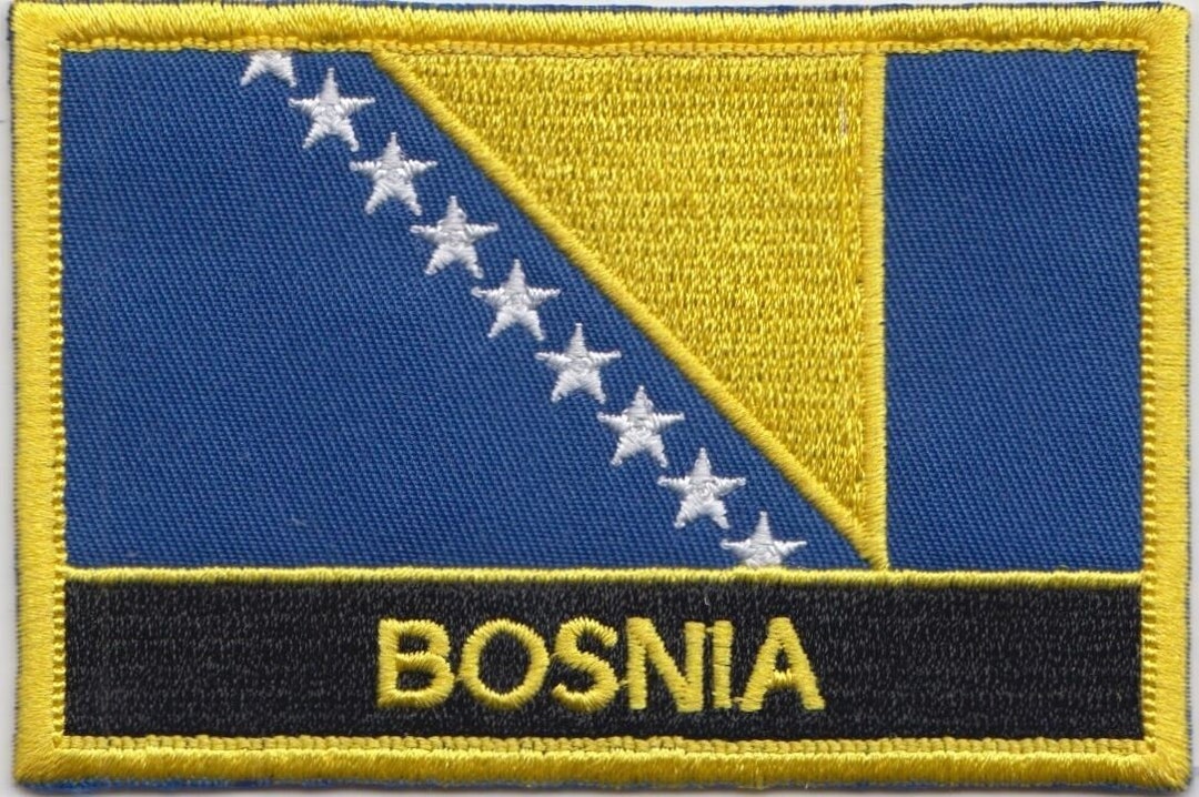 Bosnia and Herzegovina Flag Rectangular Embroidered Patch - Etsy