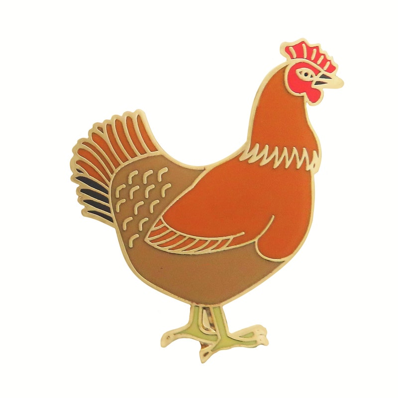 Chicken Pin Badges - Etsy UK