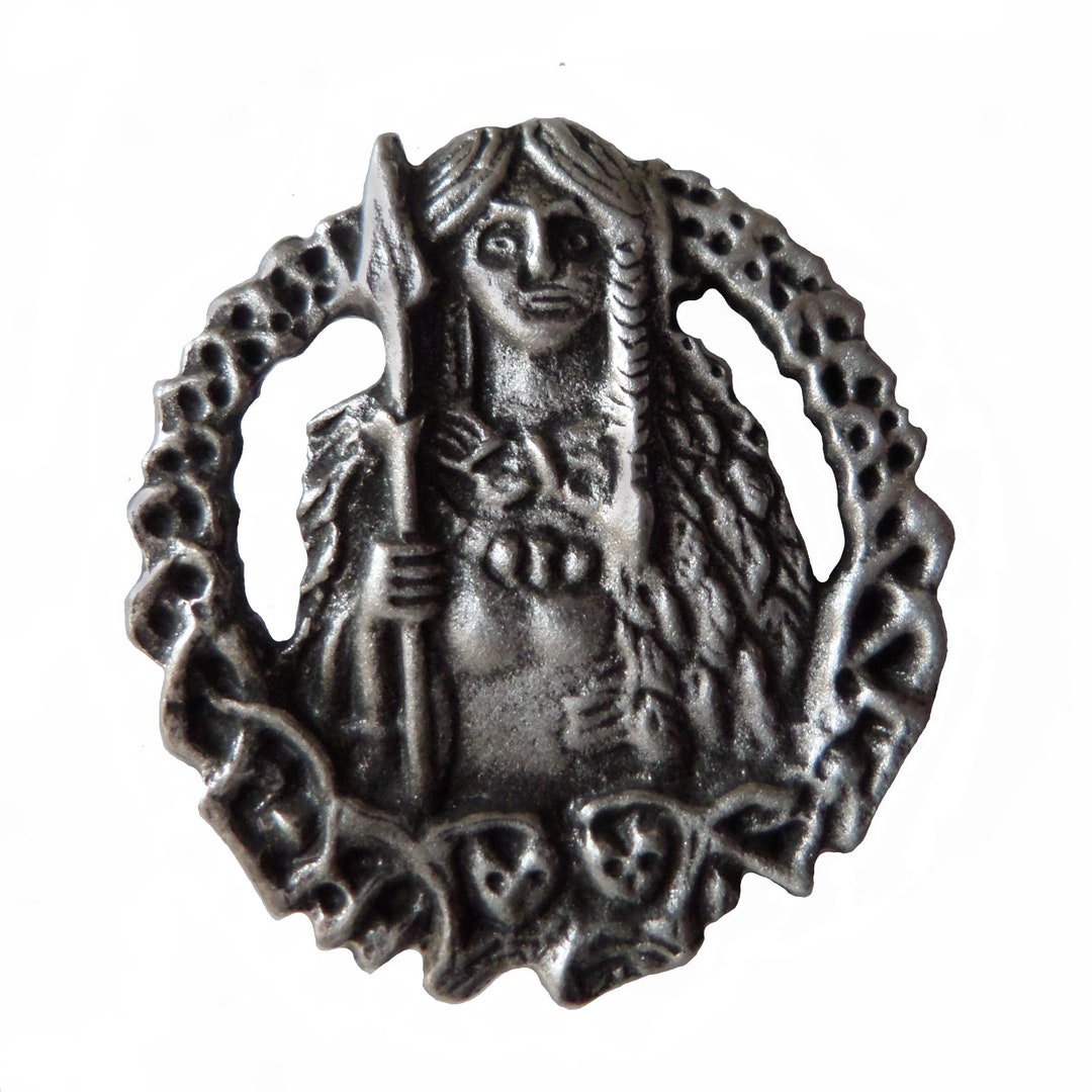Freya Norse Goddess Pewter Pin Badge - Hand Made in the United Kingdom ...