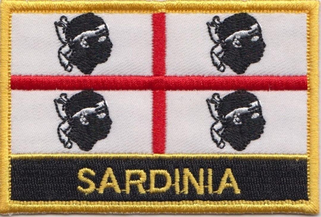 Sardinia Flag Rectangular Embroidered Patch - Etsy