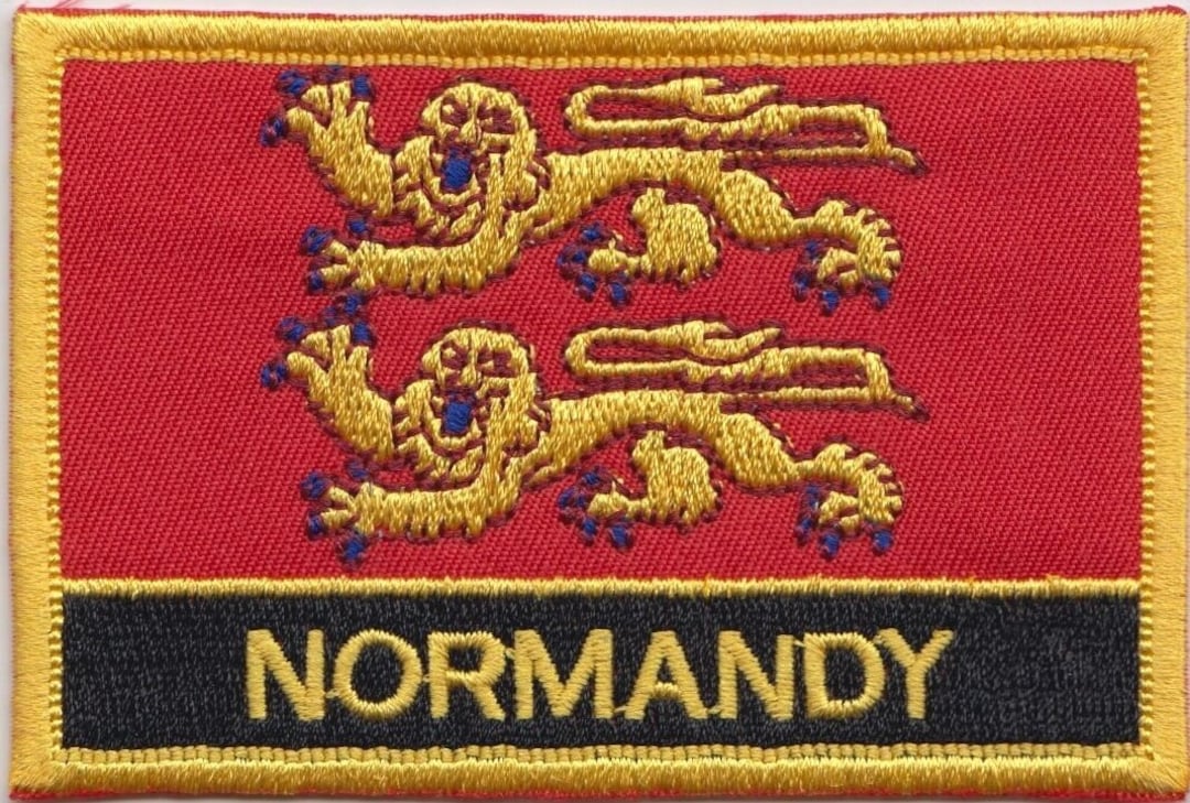 Normandy Flag Rectangular Embroidered Patch - Etsy