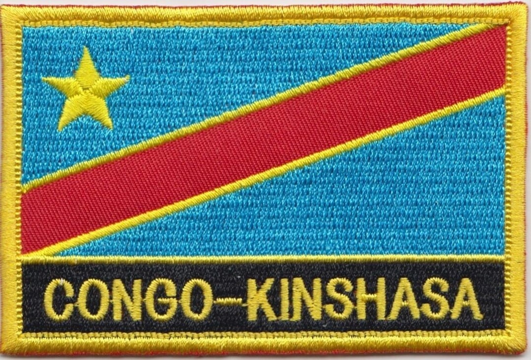 Congo Kinshasa Flag Rectangular Embroidered Patch - Etsy