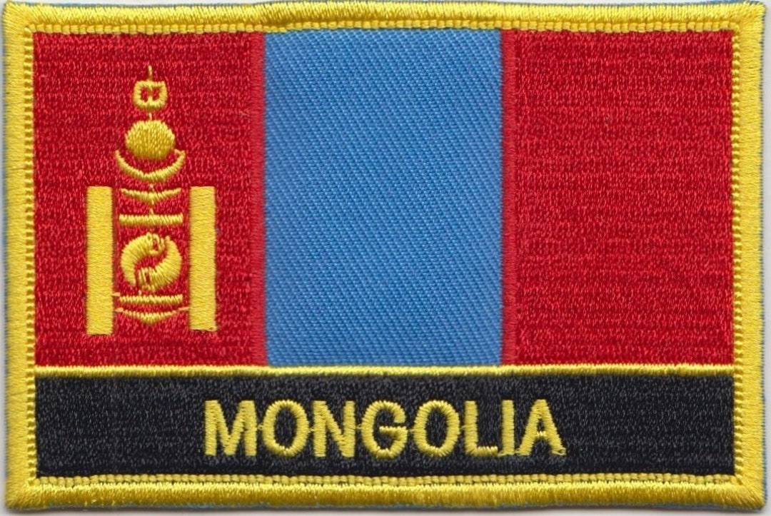 Mongolia Flag Rectangular Embroidered Patch - Etsy