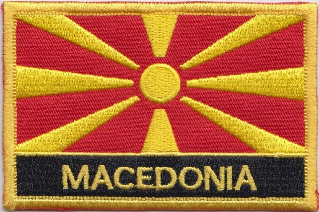 Macedonia 1995 - 2019 Flag Rectangular Embroidered Patch - Etsy