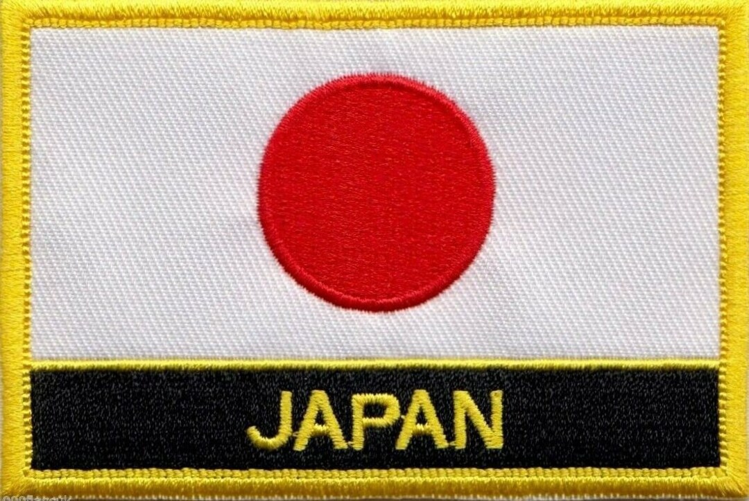Japan Flag Rectangular Embroidered Patch - Etsy