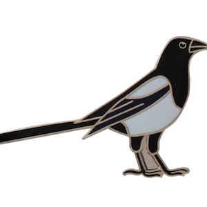 Magpie Bird Pin Badge - Etsy