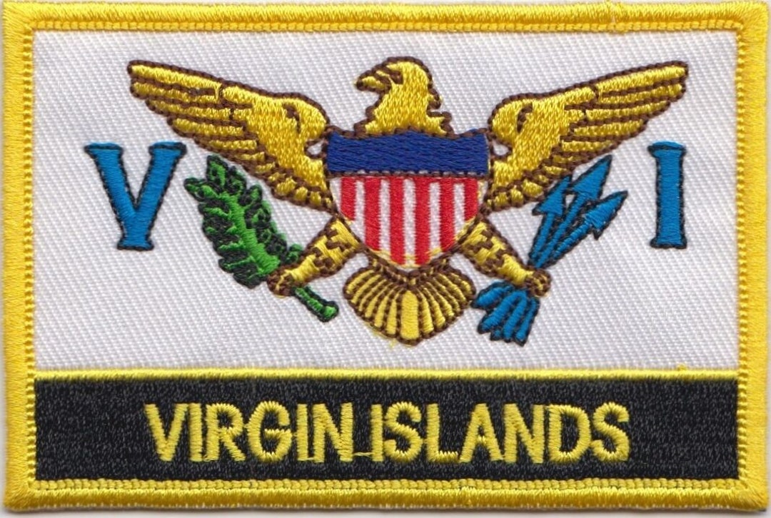 US Virgin Islands Flag Rectangular Embroidered Patch - Etsy