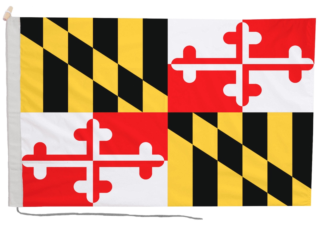 Maryland Flag With Eyelets or Rope and Toggle - Hand Made in the UK - Etsy