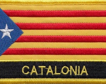 CATALONIA INDEPENDENCE FLAG Patch Iron-on Embroidered Applique - Etsy