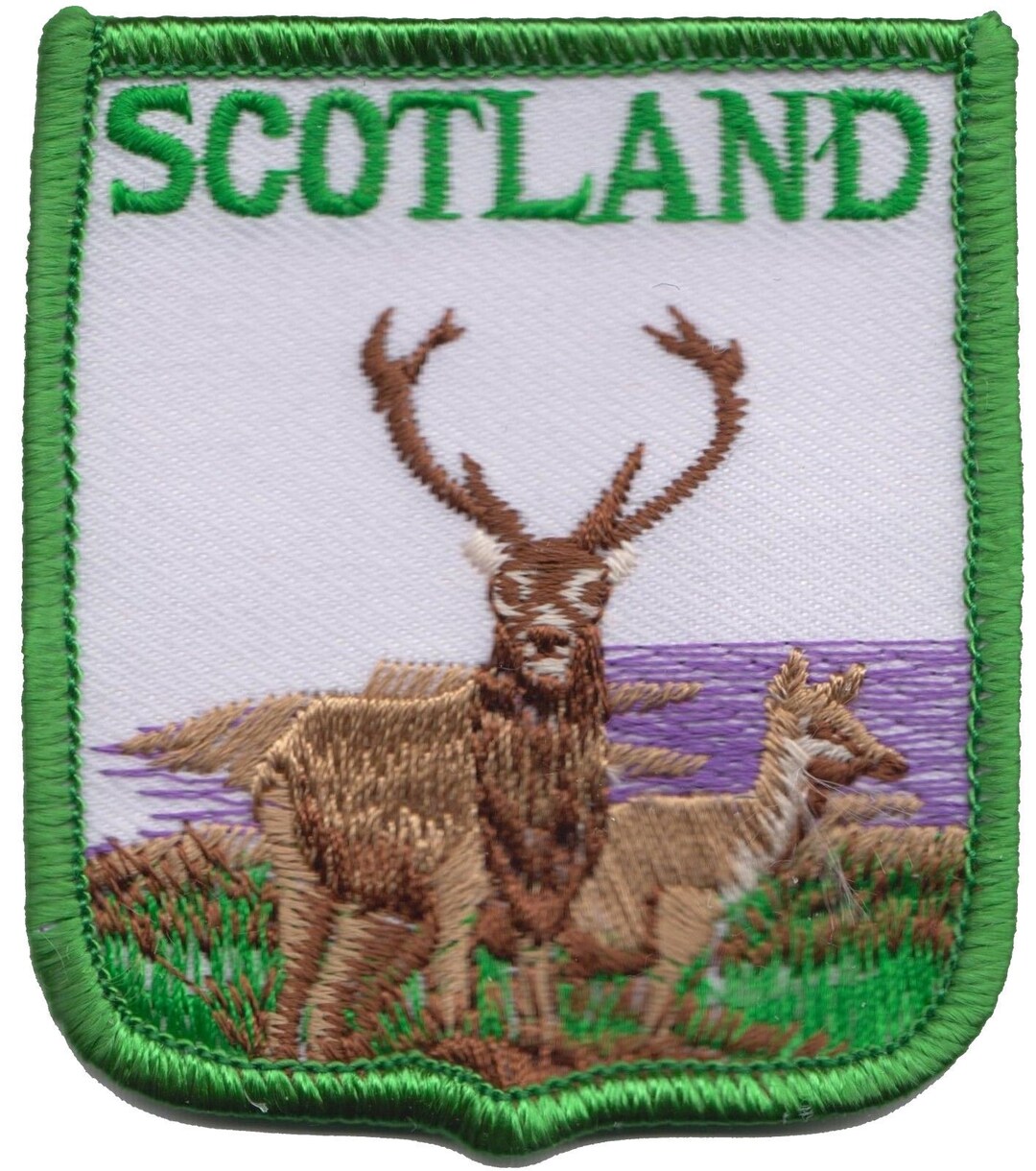 Scotland Stag Red Deer Embroidered Patch - Etsy