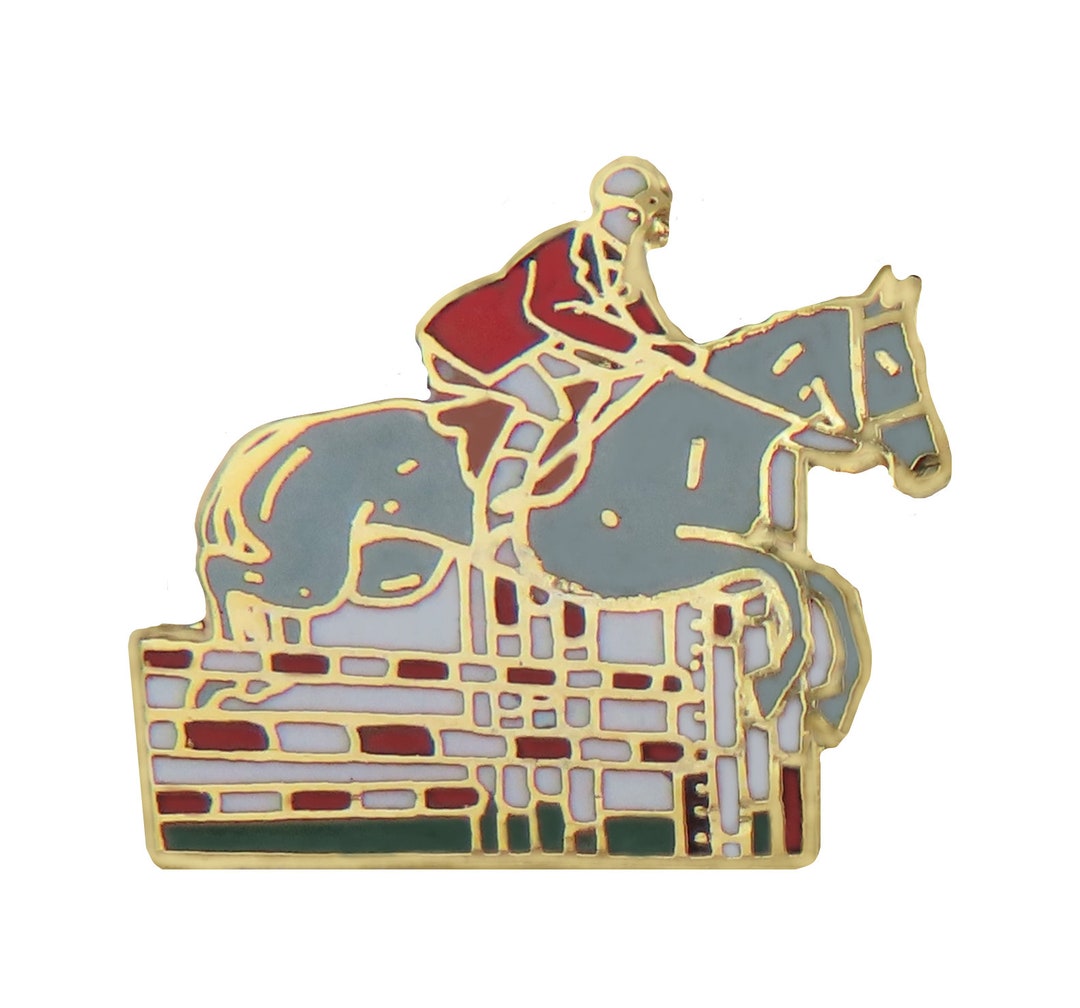 Show Jumping Pin Badge - Etsy