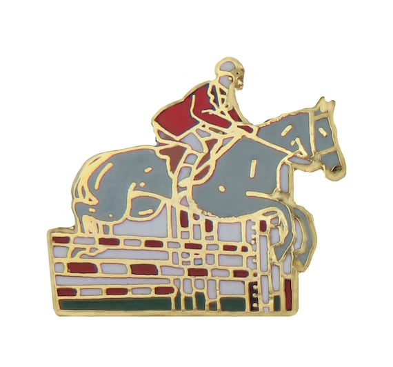 Show Jumping Pin Badge - Etsy