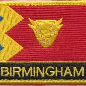 Birmingham City Flag Rectangular Embroidered Patch - Etsy